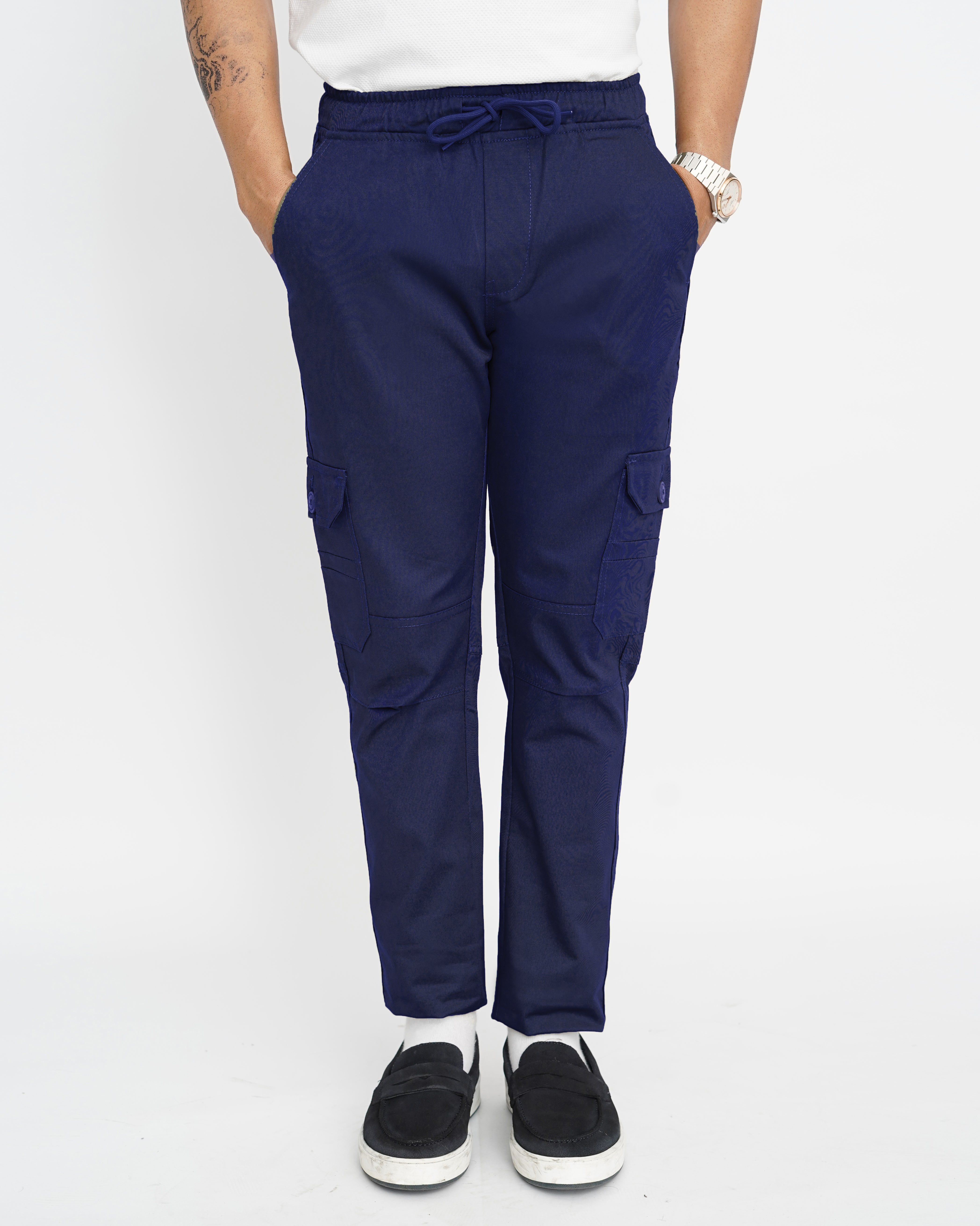 Navy Blue Cargo Trouser – Golden Tag
